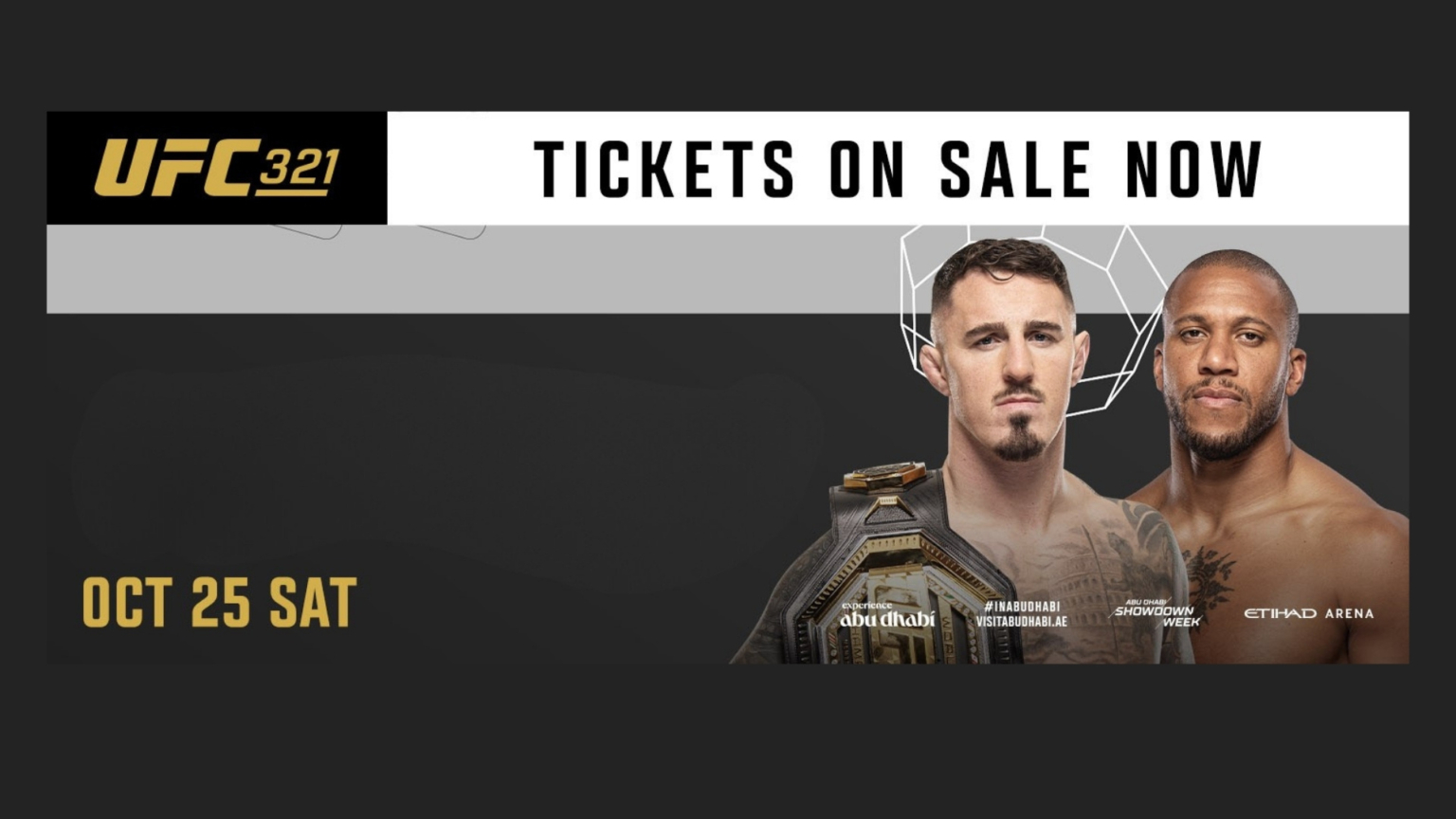 UFC 321 Abu Dhabi Tickets - Exclusive UFC Ticket Packages | ES Sport